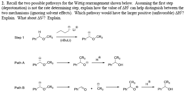 SOLVED: Recall the two possible pathways for the Wittig rearrangement shown below: Assuming the ...