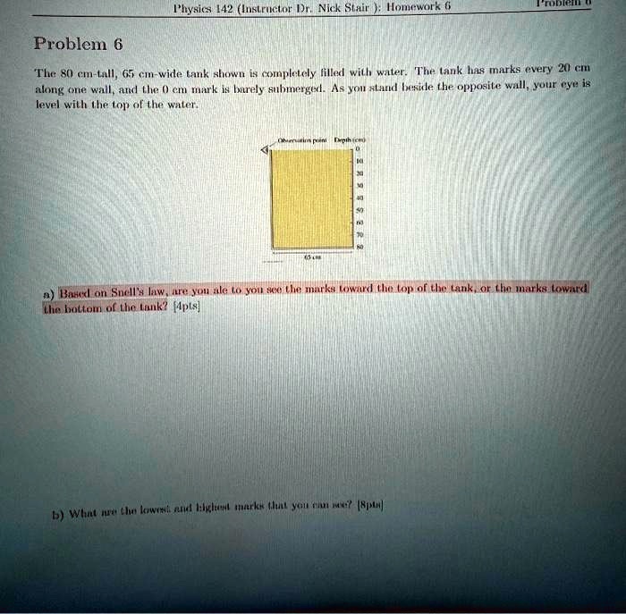 Physics 142 (Instructor Dr. Nick Stair): Homework 6 Problem 6 The 80 cm ...