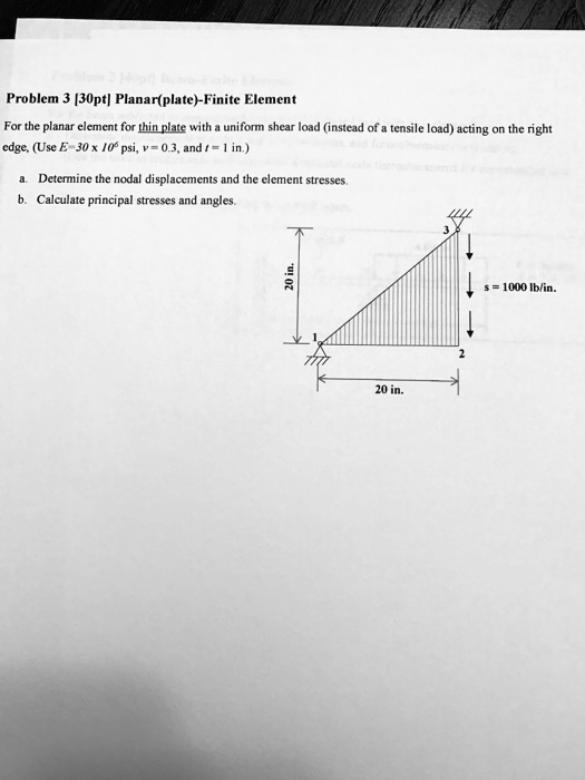 problem330ptplanarplate finite element for the planar element for thin plate with a uniform ...