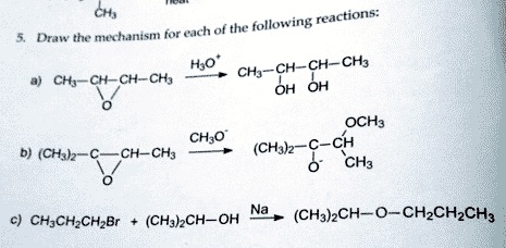 SOLVED: 'Draw the mechanism for each of the following reactions: Draw the mechanism for cach of ...
