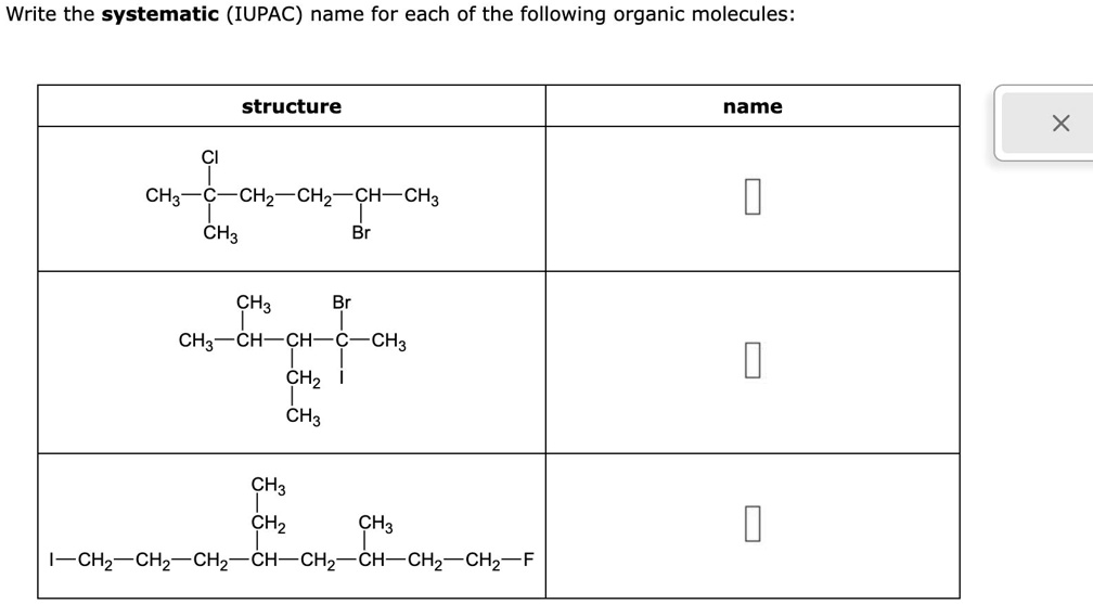 SOLVED: Write the systematic (IUPAC) name for each of the following ...