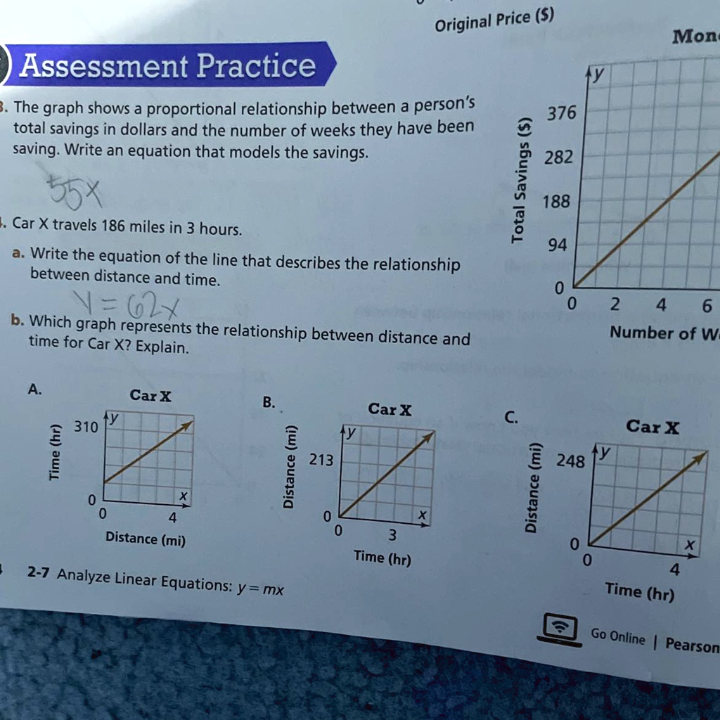 SOLVED: "which graph represents the relationship between distance and ...