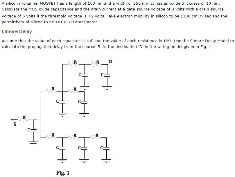 SOLVED: A silicon n-channel MOSFET has a length of 100 nm and a width ...