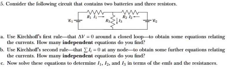 Solved Analyze The Given Circuit Using Kirchhoffs Loop Current Method To Calculate The Current 