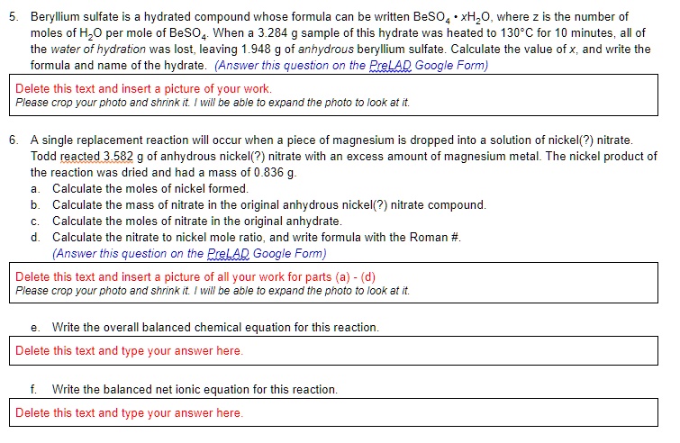 beryllium sulfate hydrated compound whose formula can be written beso ...