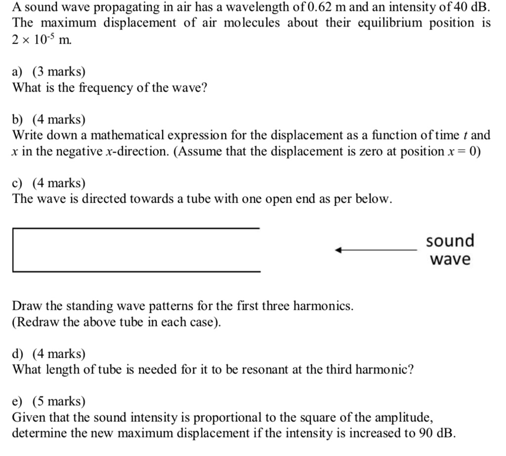 a sound wave propagating in air has wavelength of 062 m and an ...