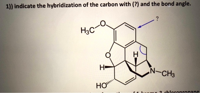 SOLVED: 1)) indicate the hybridization of the carbon with (?) and the ...
