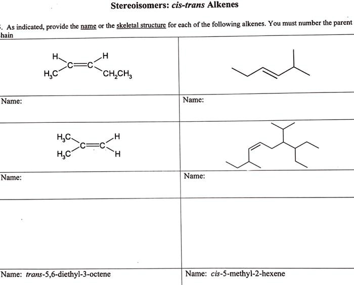 VIDEO solution: provide name, or skeletal structure for each of the following alkenes. pleas ...