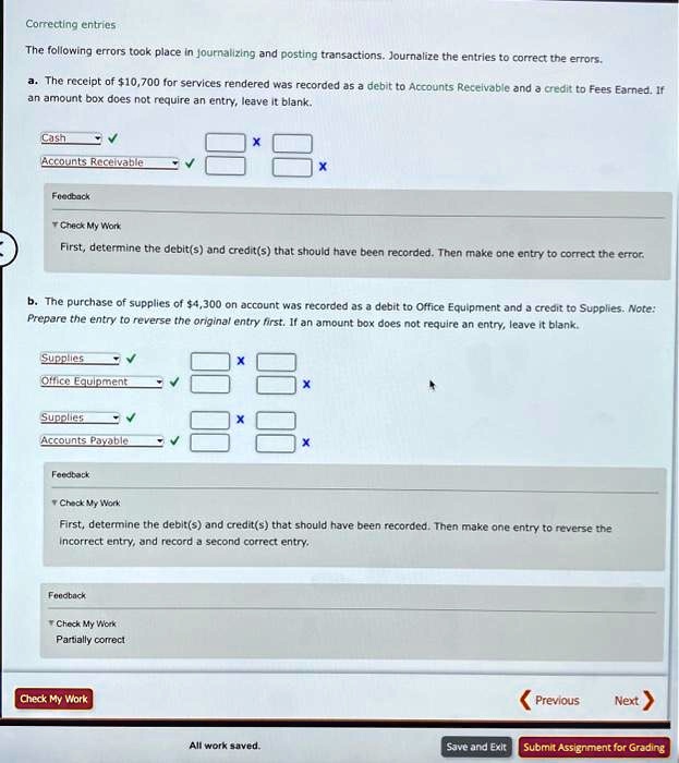 texts please fill in missing areas thank you correcting entries the following errors took place ...