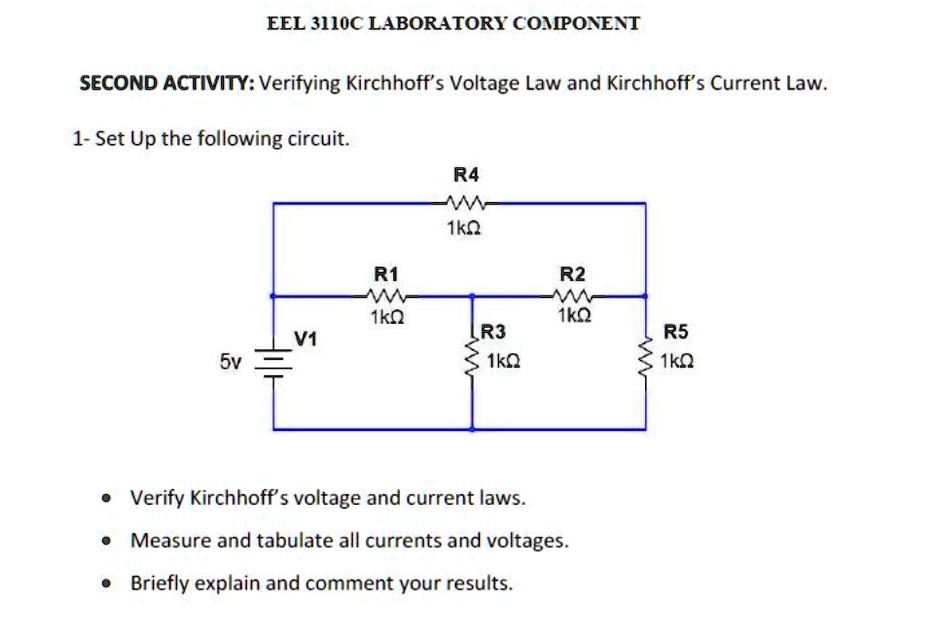 SOLVED: Text: ELECTRICAL LABORATORY COMPONENT SECOND ACTIVITY ...