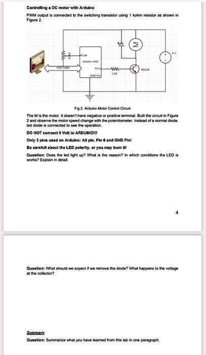 Solved Controlling A Dc Motor With Arduino Pwm Output Is Connected To
