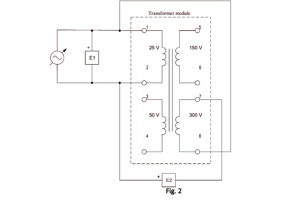 SOLVED: Consider the transformer setup shown in Fig. 2, if the windings ...