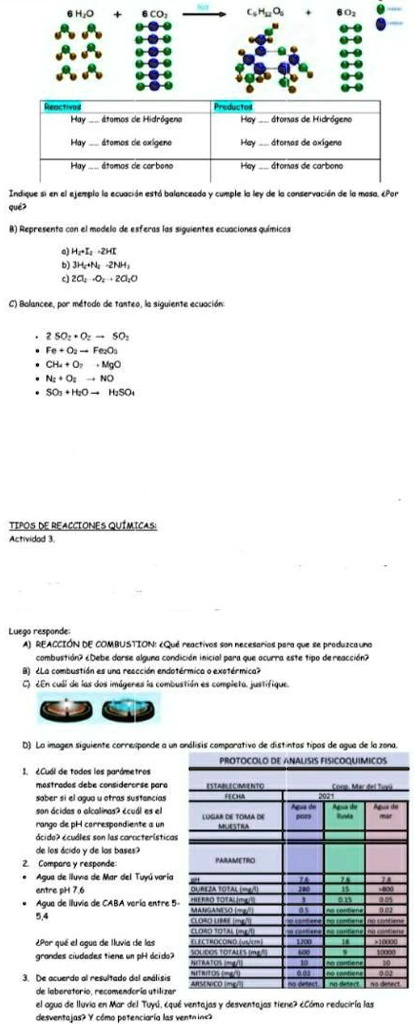 SOLVED: REACCIONES QUÍMICAS MICHAELSPYMORE1 PODRÍAS AYUDARME PORFAVOR ...