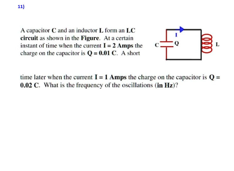 11 a capaeitor c and a induetor l form an lc circuit as shown in the figure ata certain instant ...