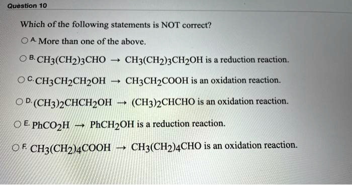 SOLVED: Which of the following statements is NOT correct? A. More than ...