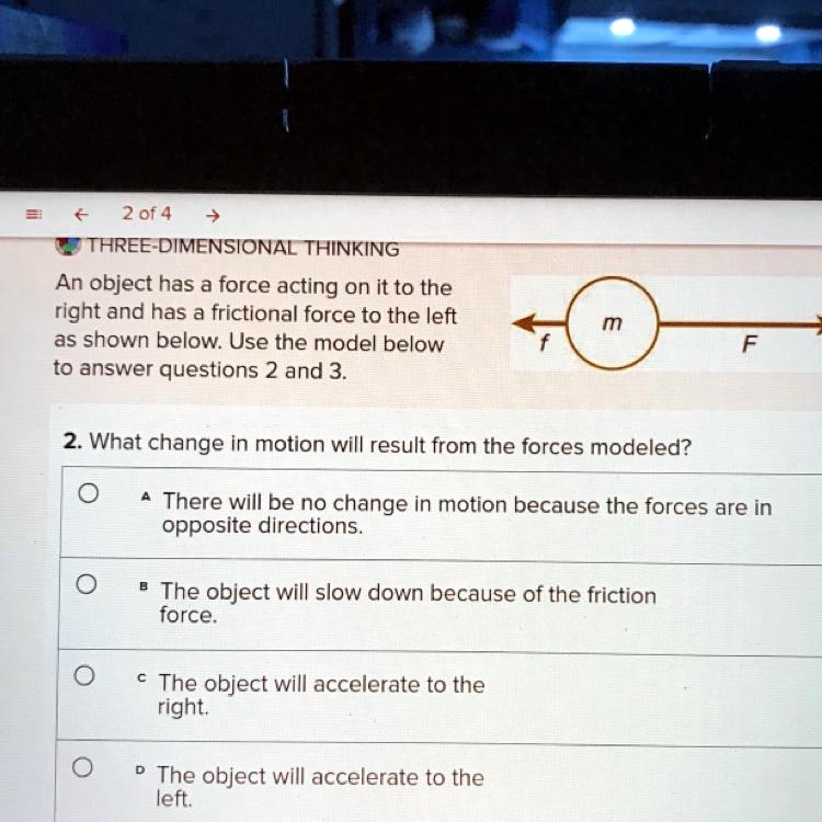 SOLVED: Help please, I'll give you extra points. 2 of 4 THREE-DIMENSIONAL THINKING An object has ...