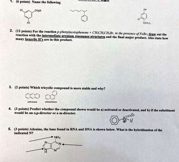 SOLVED: (12 points) Name the following compound: Cozli CCh ` (12 points ...
