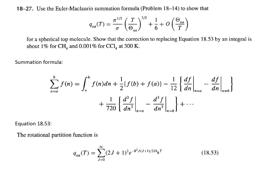 18 27 use the euler maclaurin summation formula problem 18 14 to show that 32 9rot t 8o 87 for a ...