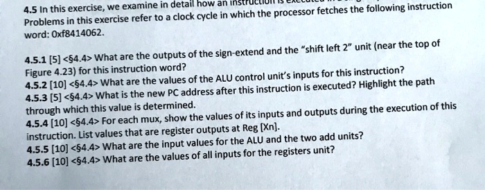 SOLVED: Problems in this exercise refer to a clock cycle in which the ...