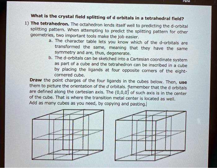 what is the crystal field splitting of d orbitals in tetrahedral field ...