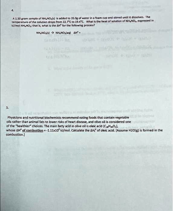 SOLVED: Texts: 1. A 1.50 gram sample of NHNO(s) is added to 35.0g of ...