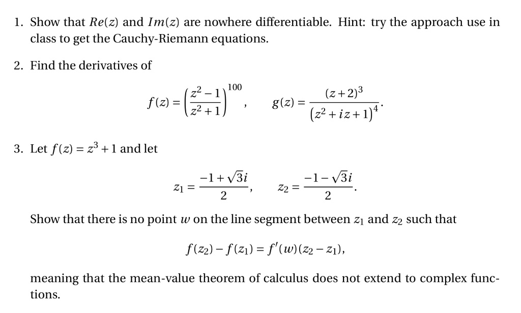 Complex Calculus Equation
