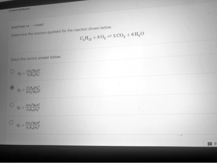 Questiom Point for the reaction shown below; Determln… - SolvedLib