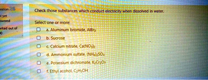 ston 26 yet jwcred check those substances which conduct electricity ...