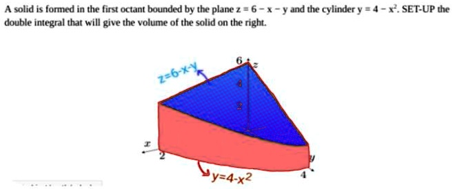 SOLVED: A solid is formed in the first octant bounded by the plane z=6 ...