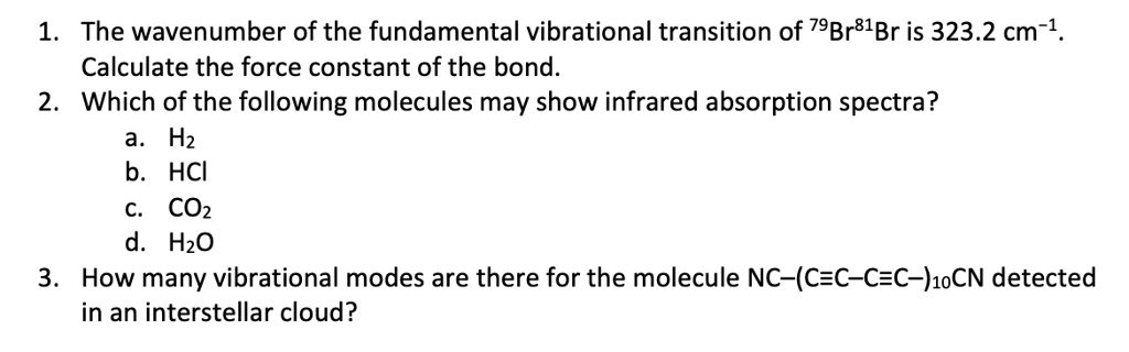 1 the wavenumber of the fundamental vibrational transition of 79br81br ...