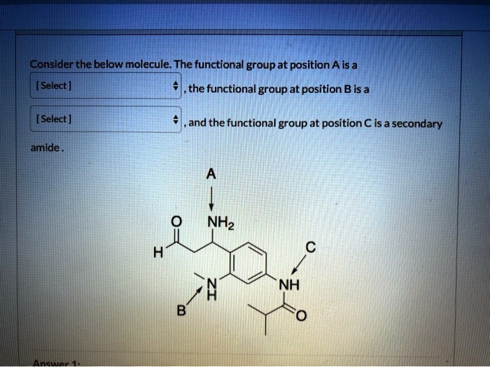 SOLVED: Khnkhebelow moleculel The functional grouplat position Alisal ...