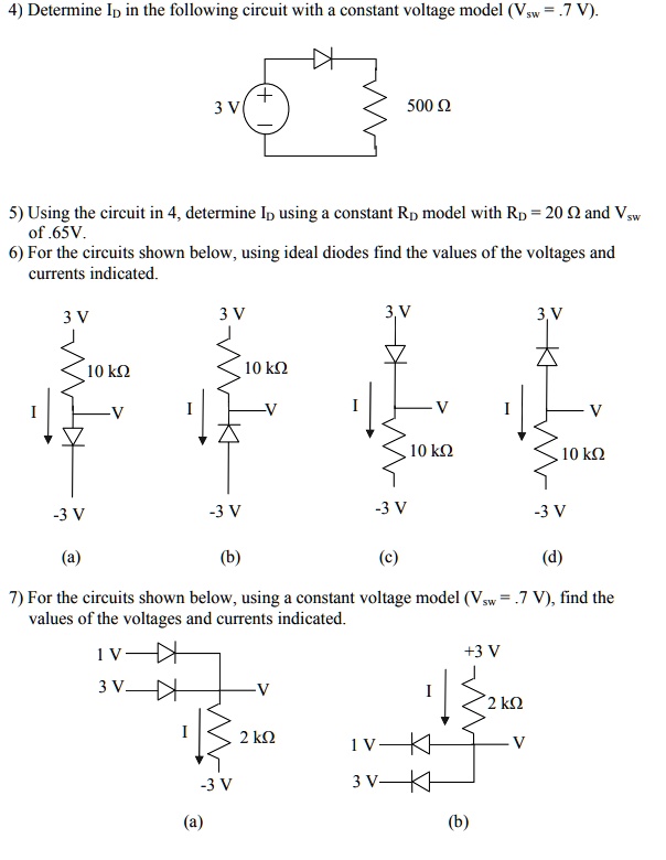 SOLVED: 4) Determine Ip in the following circuit with a constant ...