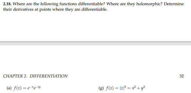 218 where are the following functions differentiable where are they ...