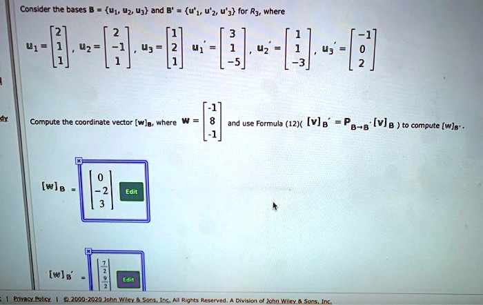 consider the bases u1 uz uj and b 1 42 43 for ry where u1 a h h h ...