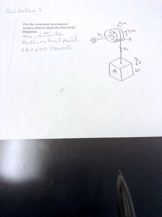 For the rotational mechanical system shown, draw the free-body and ...