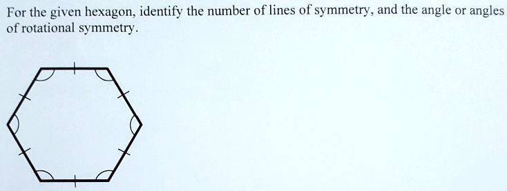 SOLVED: For the given hexagon, identify the number of lines of symmetry ...
