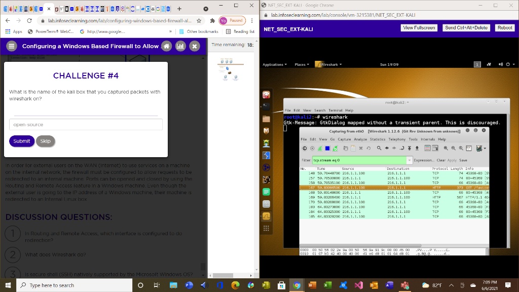 the question is in the left of the screen what is the name of the kali ...