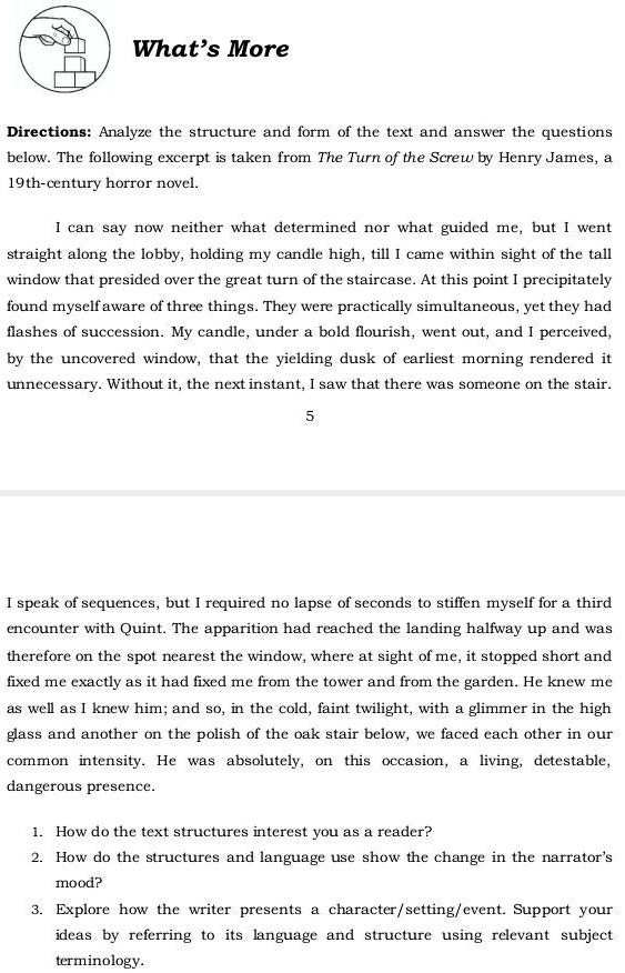 SOLVED: 1. How do the text structures interest you as a reader? 2. How ...