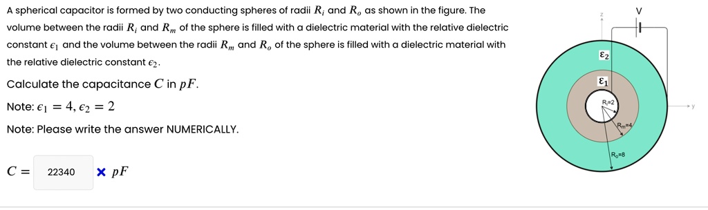a spherical capacitor is formed by two conducting spheres of radii r ...