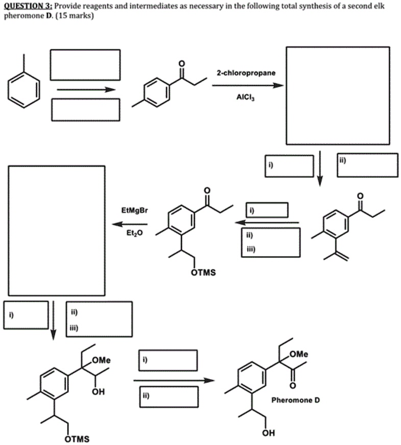 SOLVED:QUESTION 3: Provide reagents and intermediates a$ necessary in ...