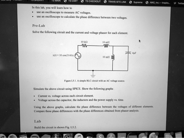 In this lab, you will learn how to • use an oscilloscope to measure AC voltages. • use an ...