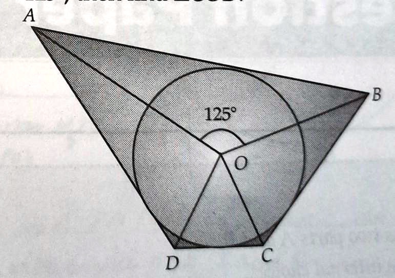 SOLVED: In the given figure, if Angle AOB = 125Â°, then find Angle COD.