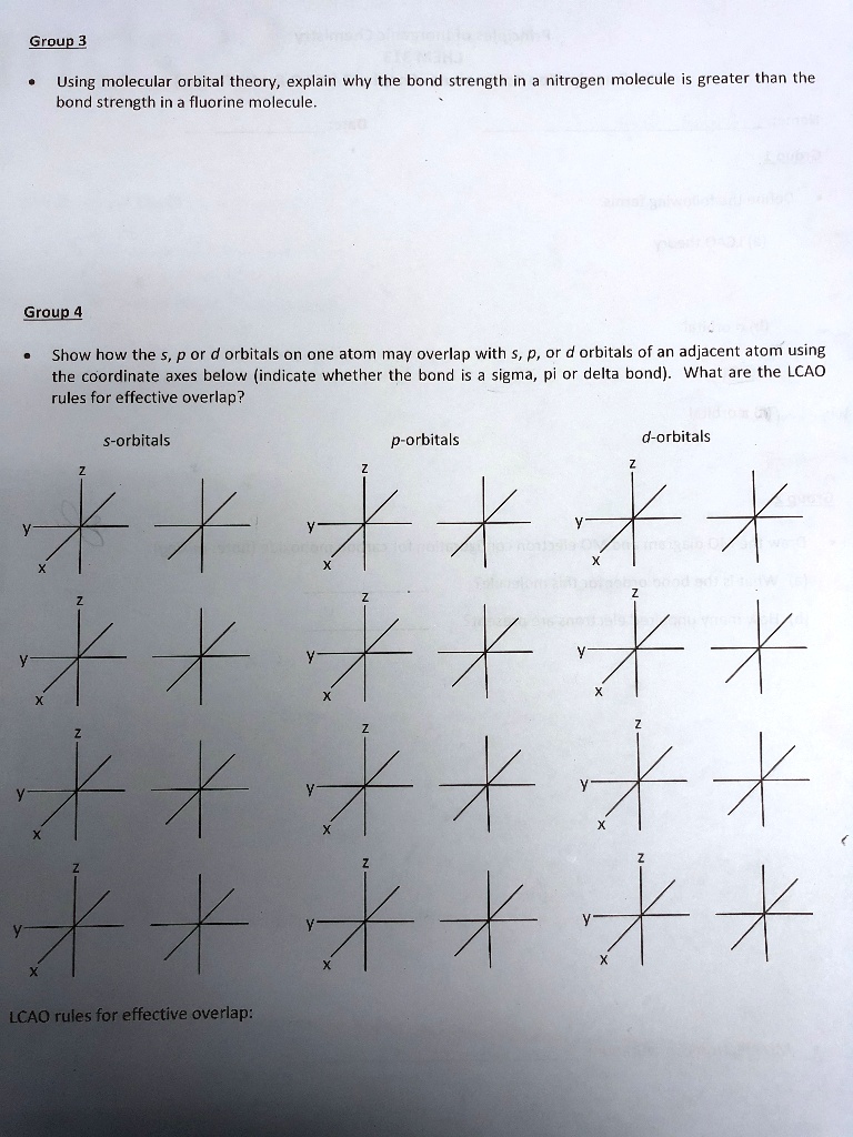 SOLVED: Using molecular orbital theory, explain why the bond strength ...