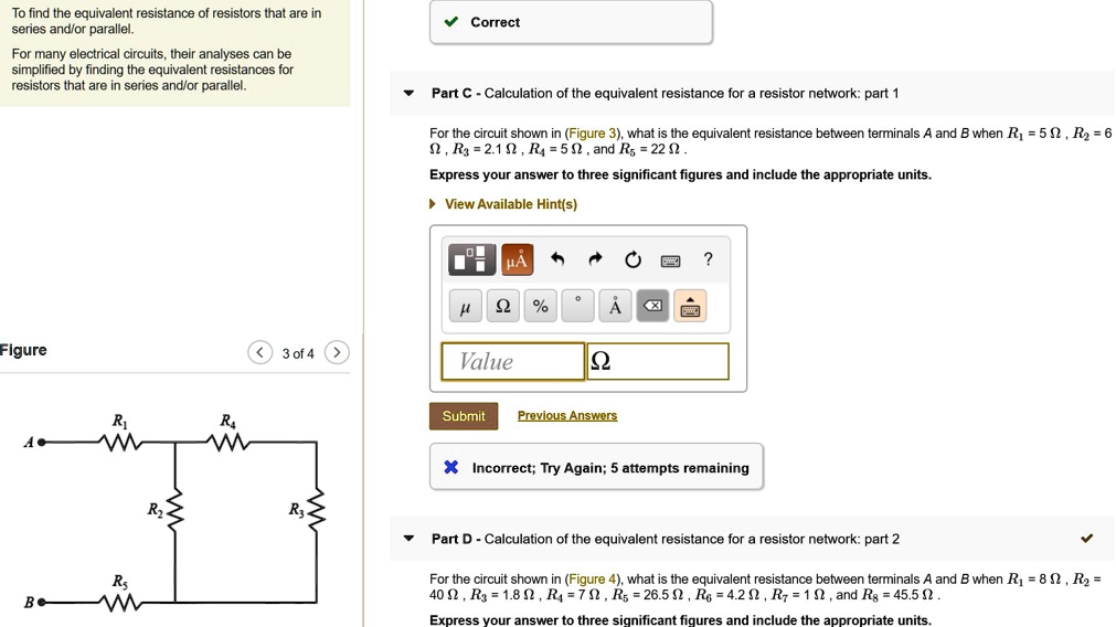 SOLVED: To find the equivalent resistance of resistors that are in ...