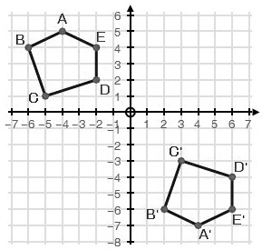 SOLVED: "Which two transformations are applied to pentagon ABCDE to ...