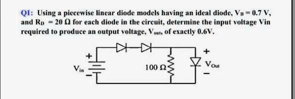 qiusing a piecewise linear diode models having an ideal diodev07v and rp20q for each diode in ...