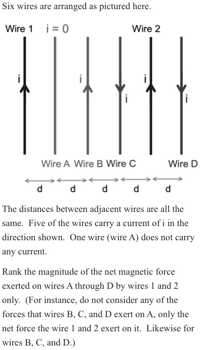 six wires are arranged as pictured here wire wire 2 wire a wire b wire ...