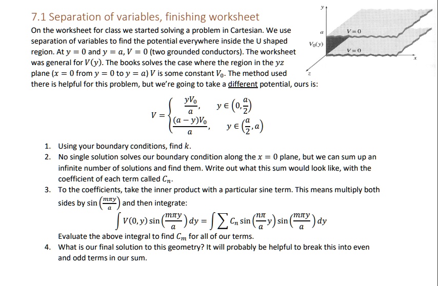 71 separation of variables finishing worksheet on the worksheet for ...