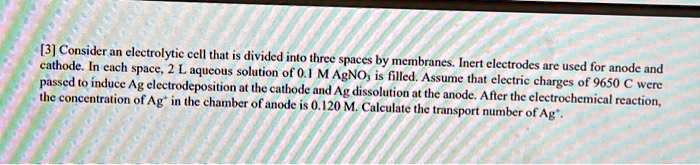 SOLVED: Consider an electrolytic cell that is divided into an anode and ...