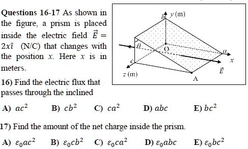 SOLVED: Questions 16-17 As shown in the figure, prism is placed inside ...